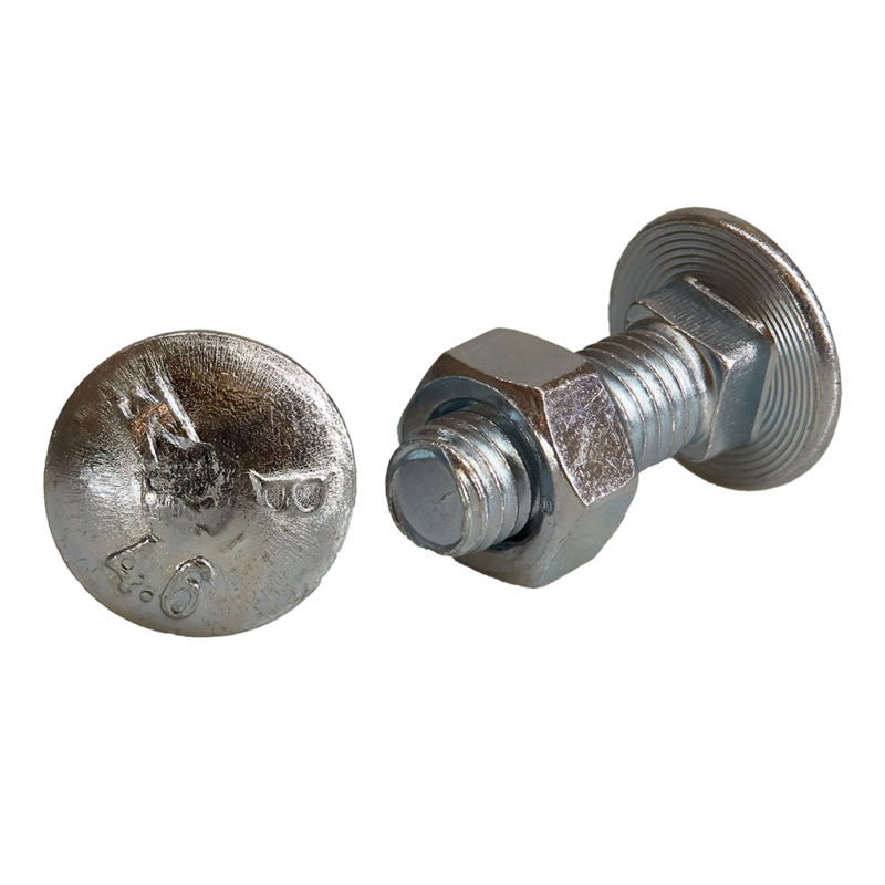 Cup Head Bolt & Nut - Zinc Plated | 1/4"-3/8" BSW - Elite Bolts and ...